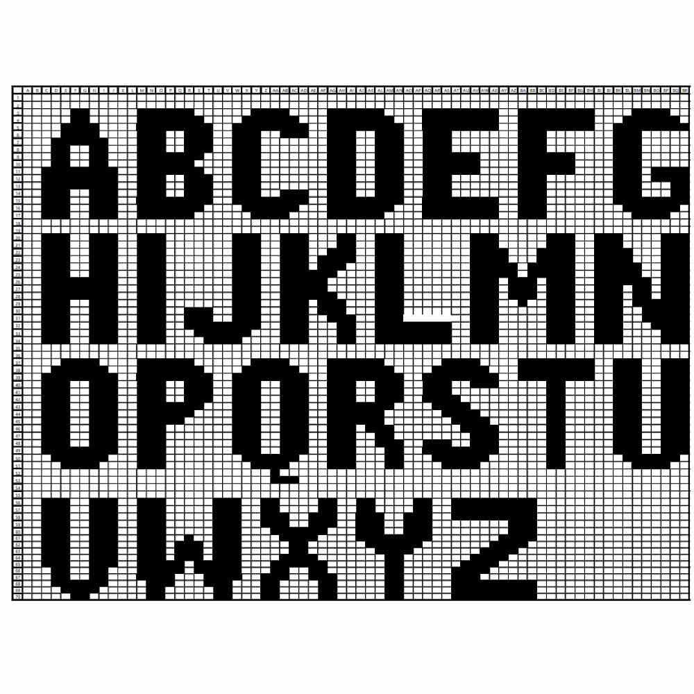 Fat Letter Style Template – Knitting Utopia