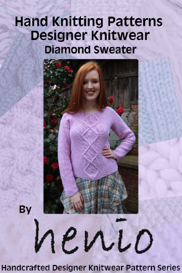 Diamond Sweater Hand Knitting Pattern Knitting Utopia