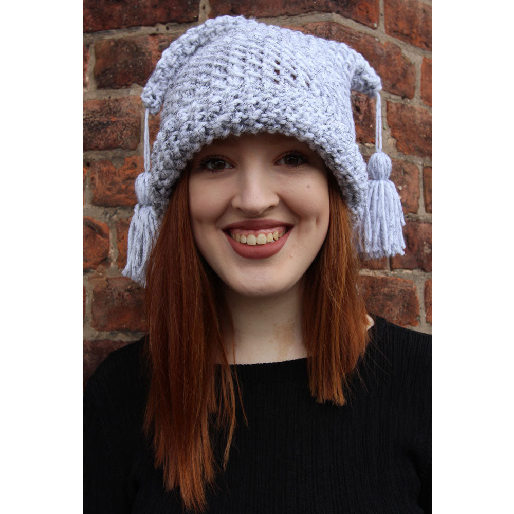Beanie Hat With Ears Knitting Pattern Tassel Top Beanie Hand Knitting